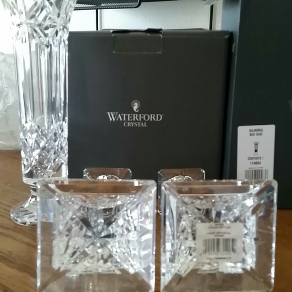 Waterford | Holiday | Newwaterford Bud Vase And Candle Holders | Poshmark